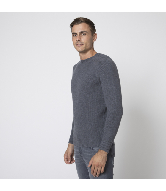 GRAN SASSO - Pull gris en maille